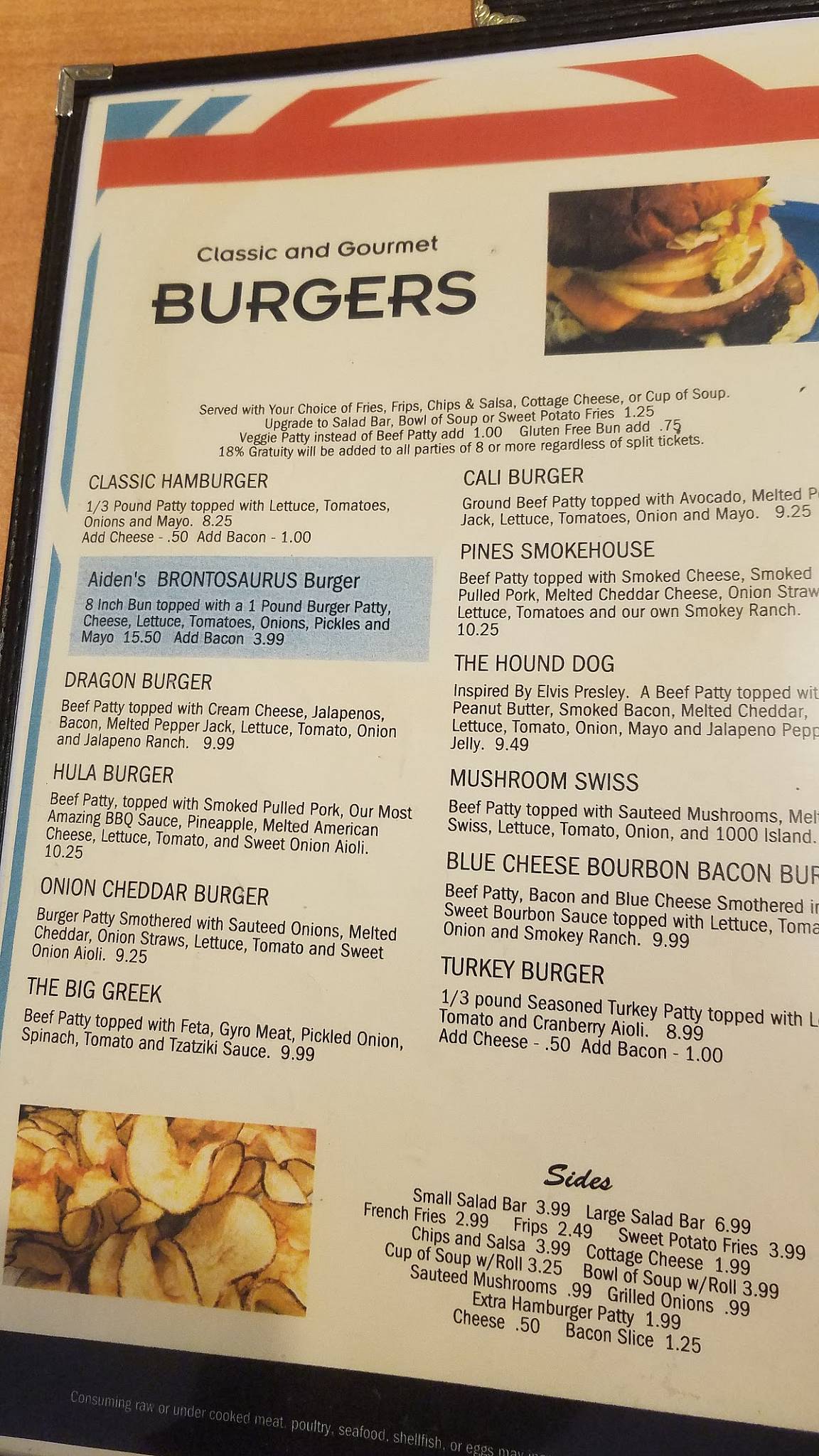 Menu at The Pines Restaurant, Malad City