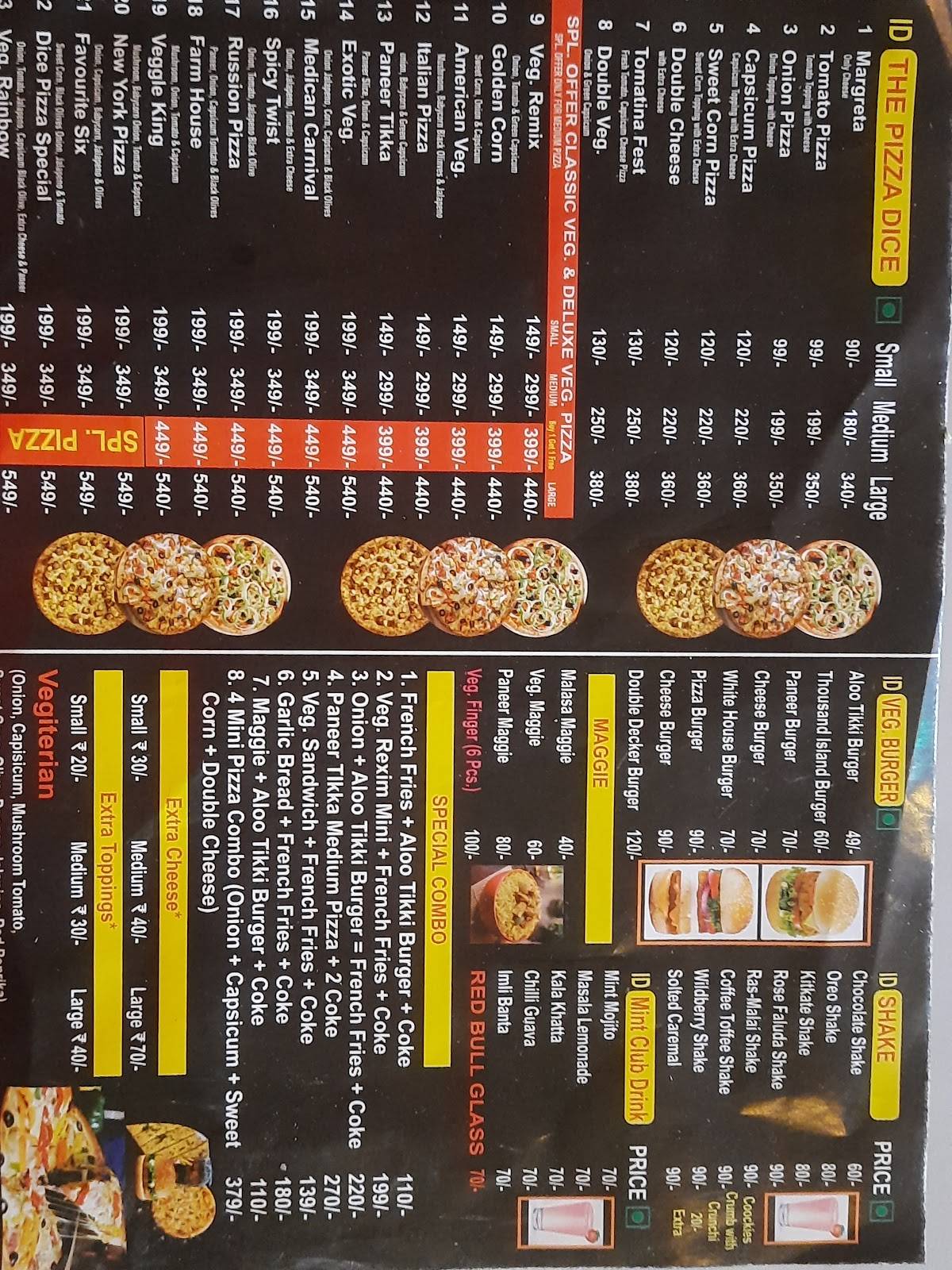 Menu at The Pizza Dice, Delhi