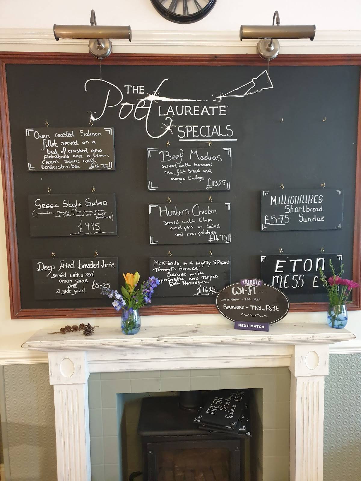 Menu at The Poet Laureate pub & bar, Dorchester