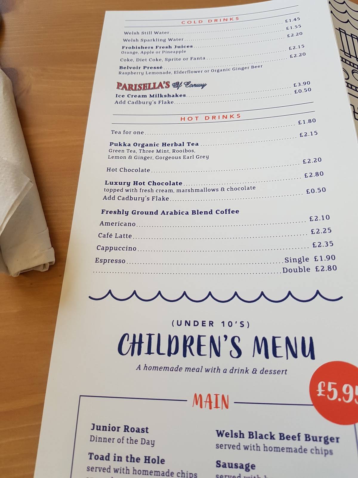 Menu at The Port Cafe Deli & Restaurant, Porthmadog