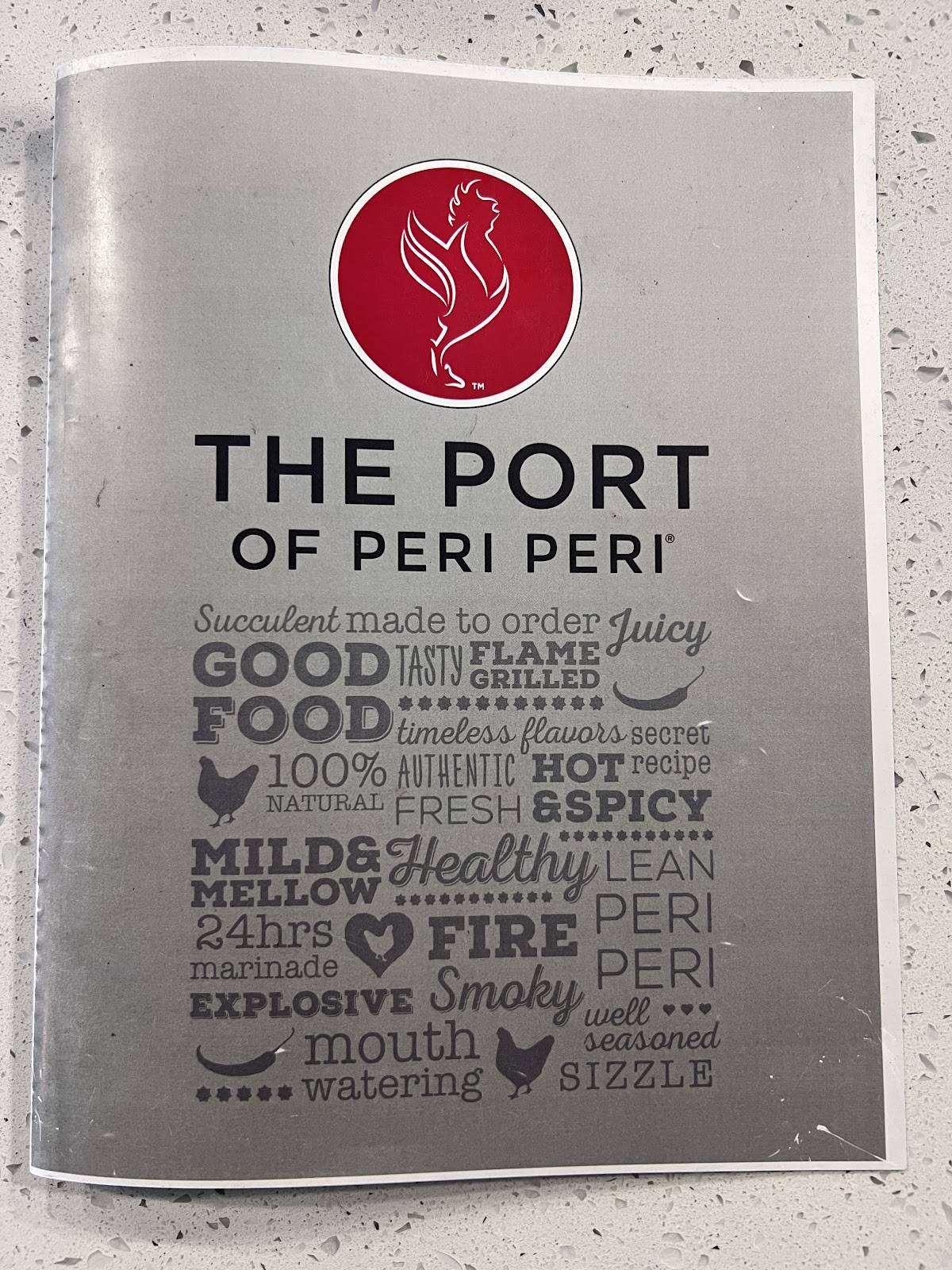 Menu at The Port of Peri Peri restaurant, Oklahoma City