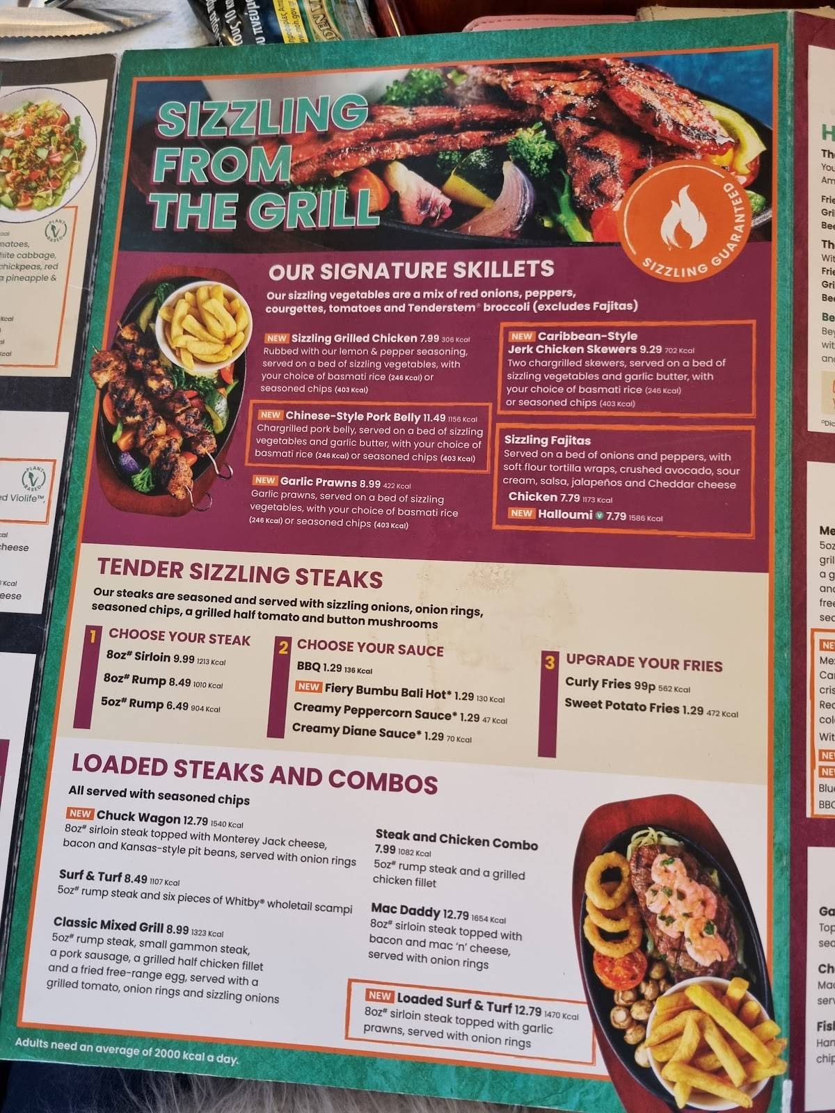 Menu at The Prairie pub & bar, Burnley, Keswick Rd