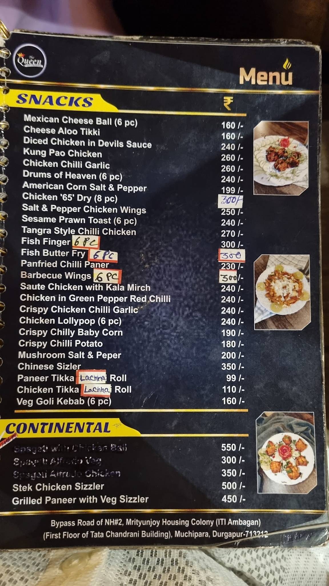 Menu at The Queen Cafe And Restaurant, Durgapur
