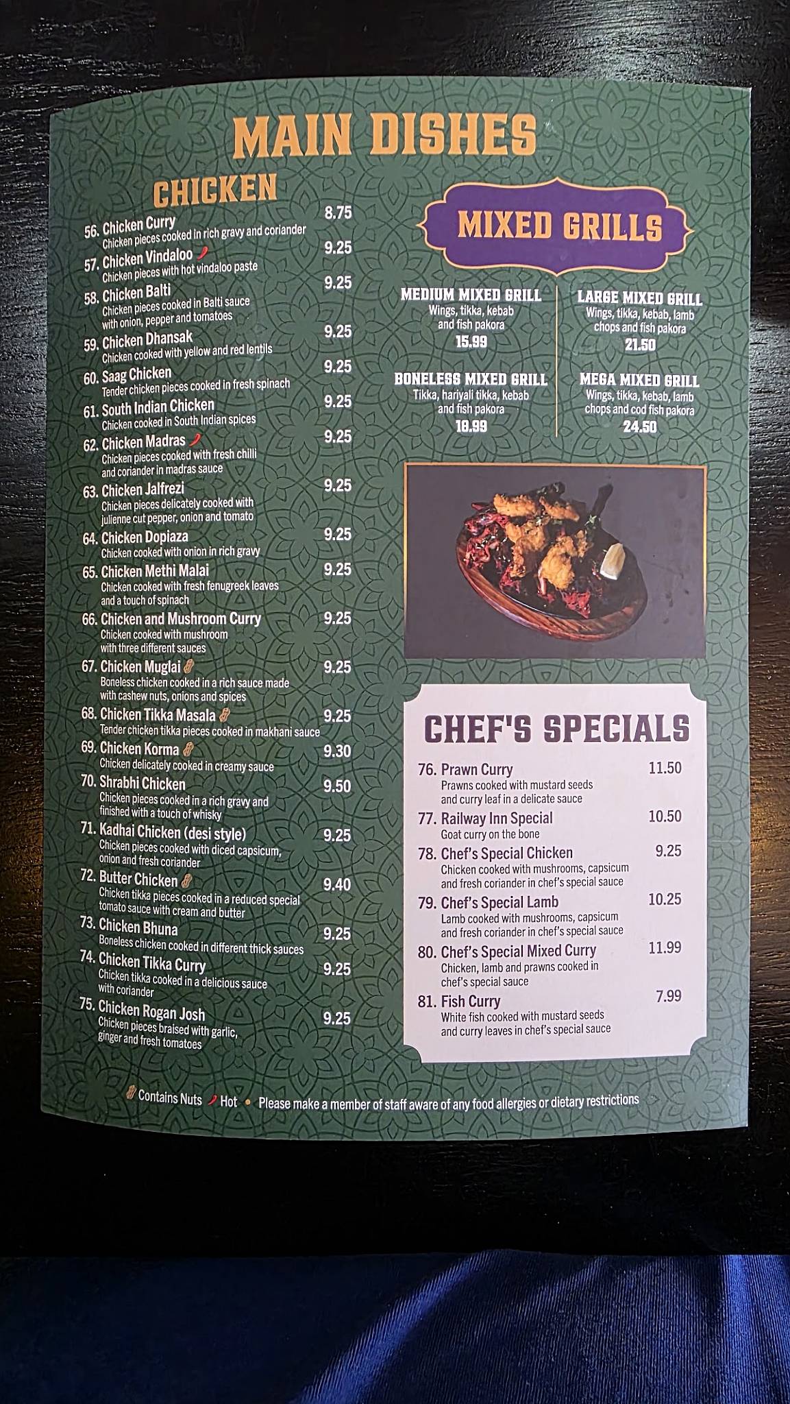 Menu at The Railway Inn pub & bar, West Bromwich, 96 Bromford Ln