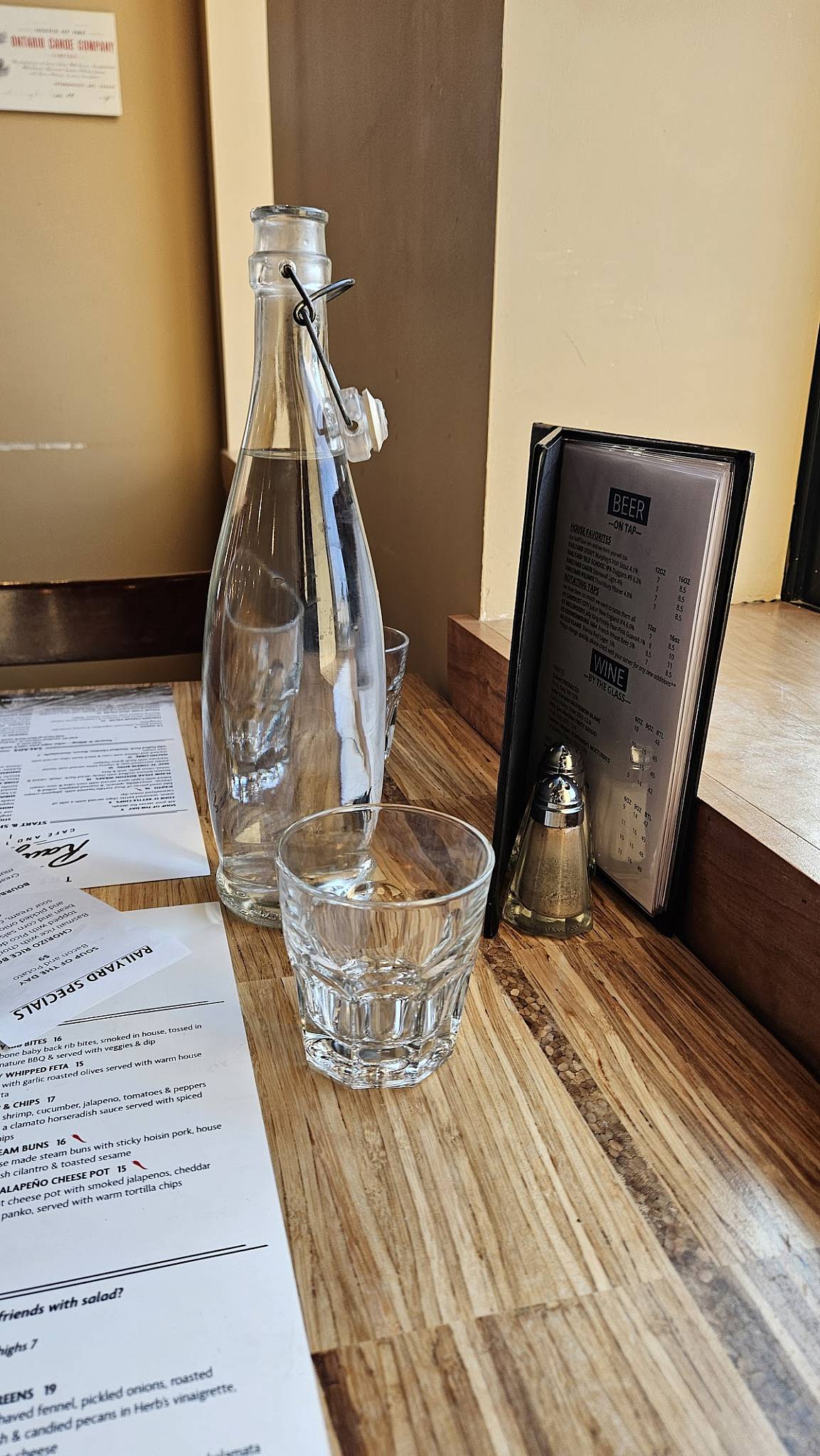 Menu at The Railyard Café and Taphouse, Peterborough