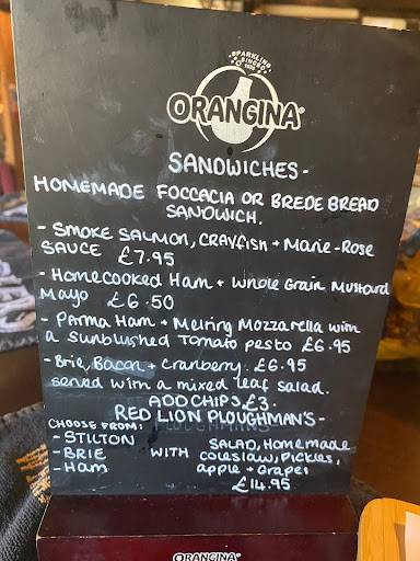 Menu at The Red Lion pub & bar, Broad Oak