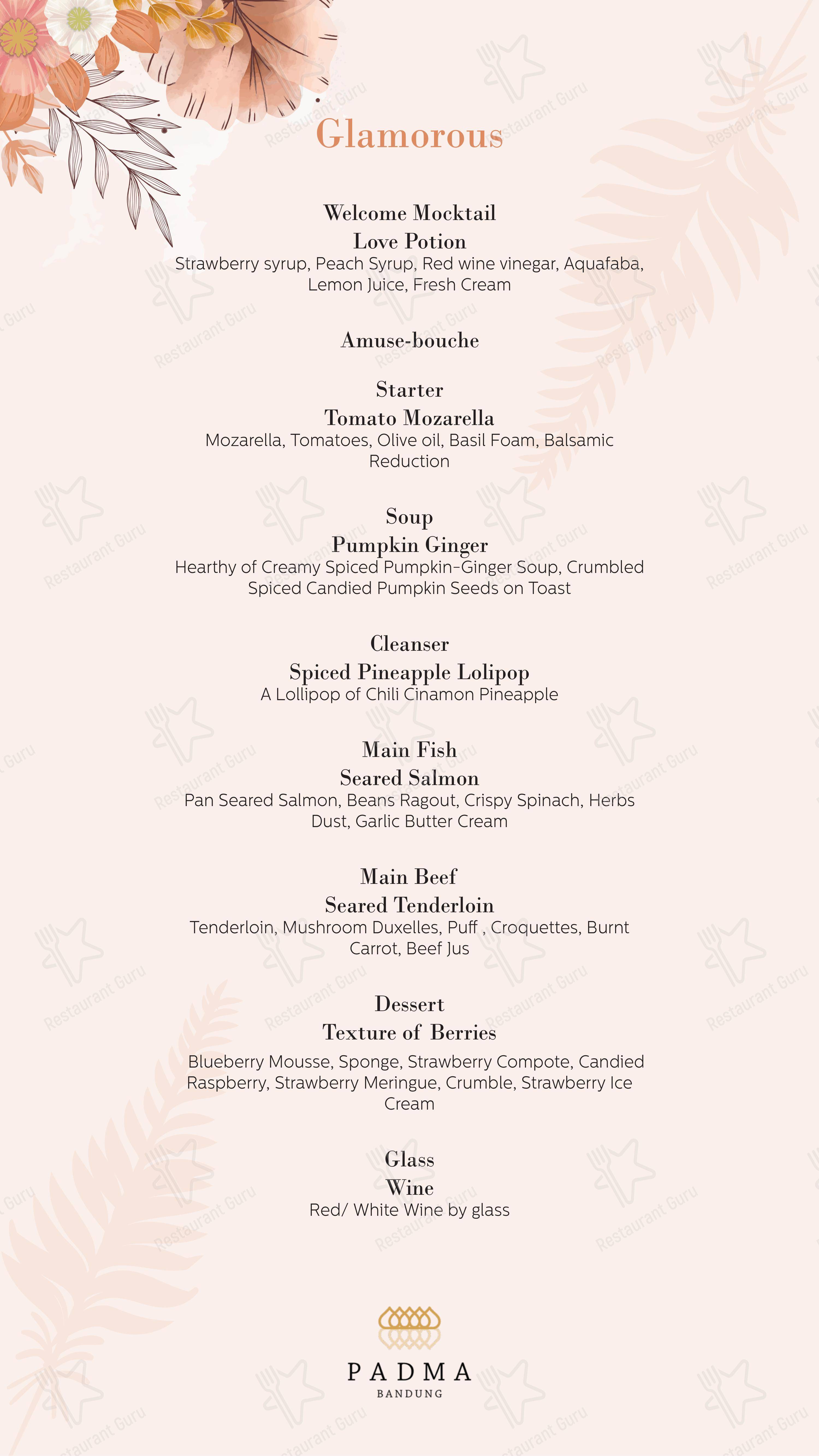 Menu at The Restaurant - Padma Hotel Bandung, Bandung