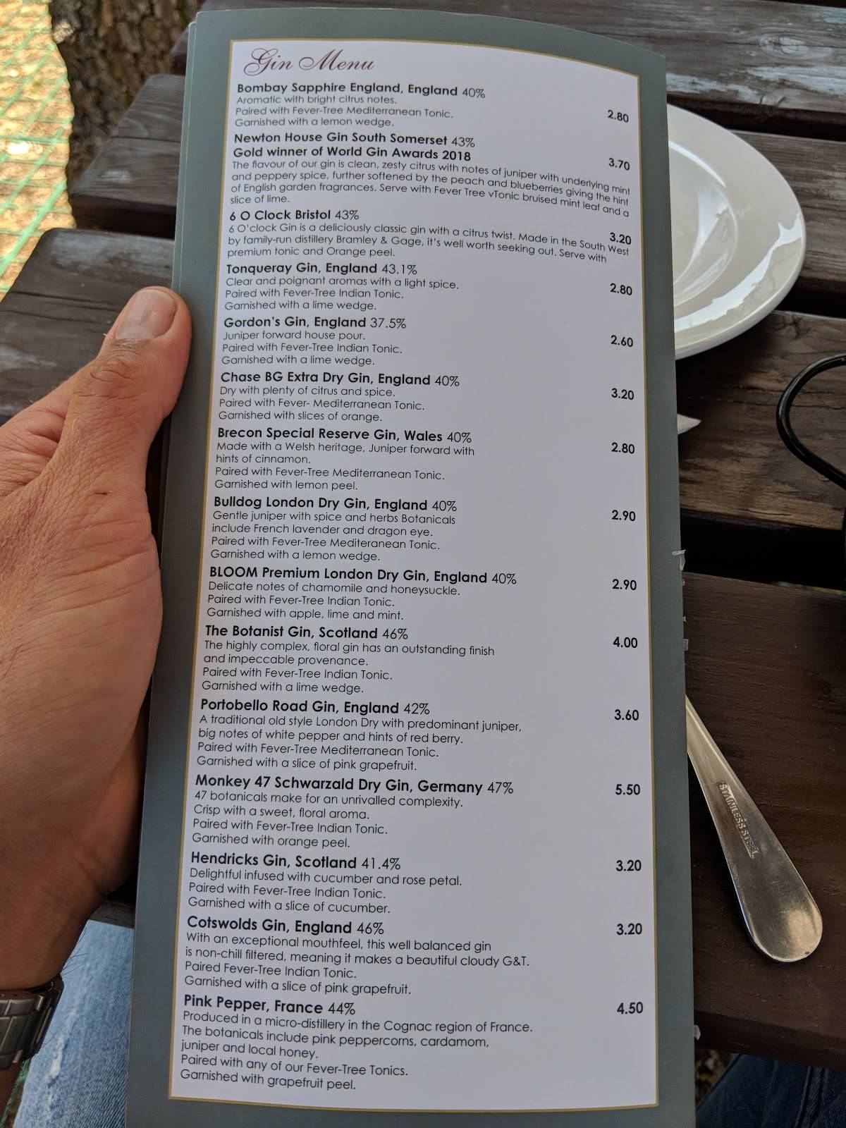 Menu at The Riverside pub & bar, Chepstow