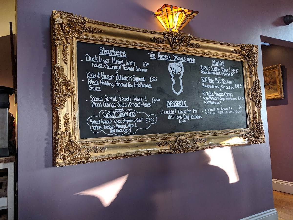 Menu at The Roebuck Pub, Otley, 1 Roebuck Ln