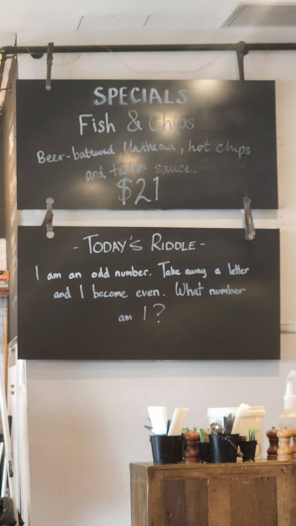 Menu at The Rusty Flute cafe, Bella Vista