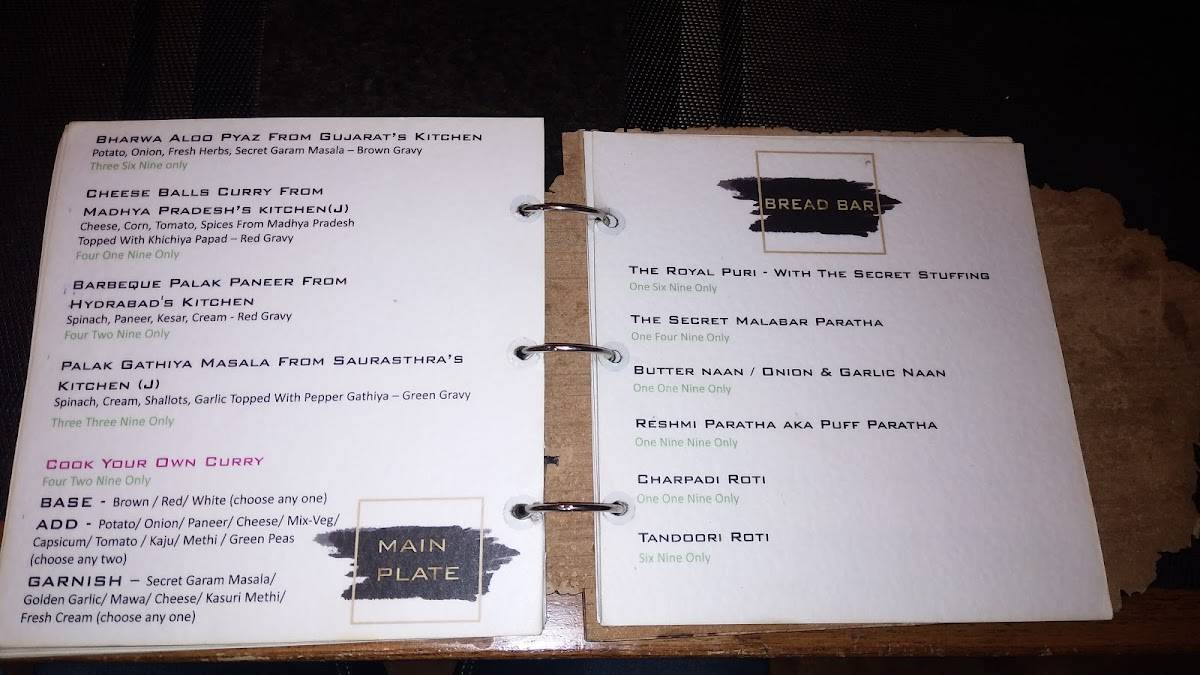 Menu at The Secret Kitchen, Ahmedabad, 2nd floor