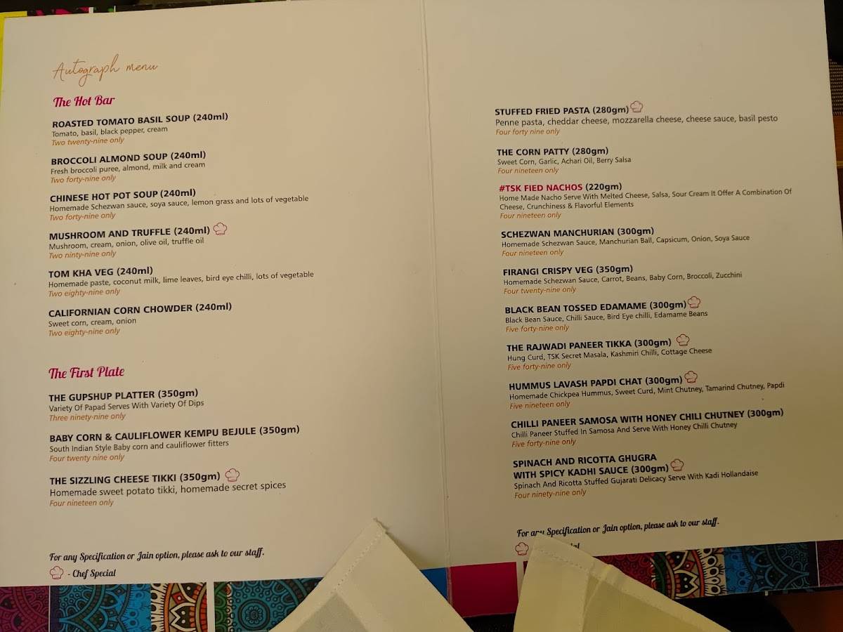 Menu at The Secret Kitchen, Ahmedabad, 5