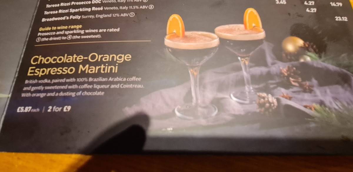 Menu at The Shay Wake - JD Wetherspoon pub & bar, Oldham