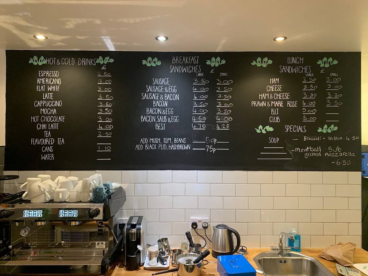 Menu at The Snug Cafe and Coffee House, Dronfield