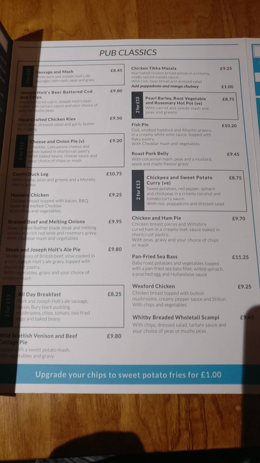 Menu at The Stonemill pub & bar, Warrington