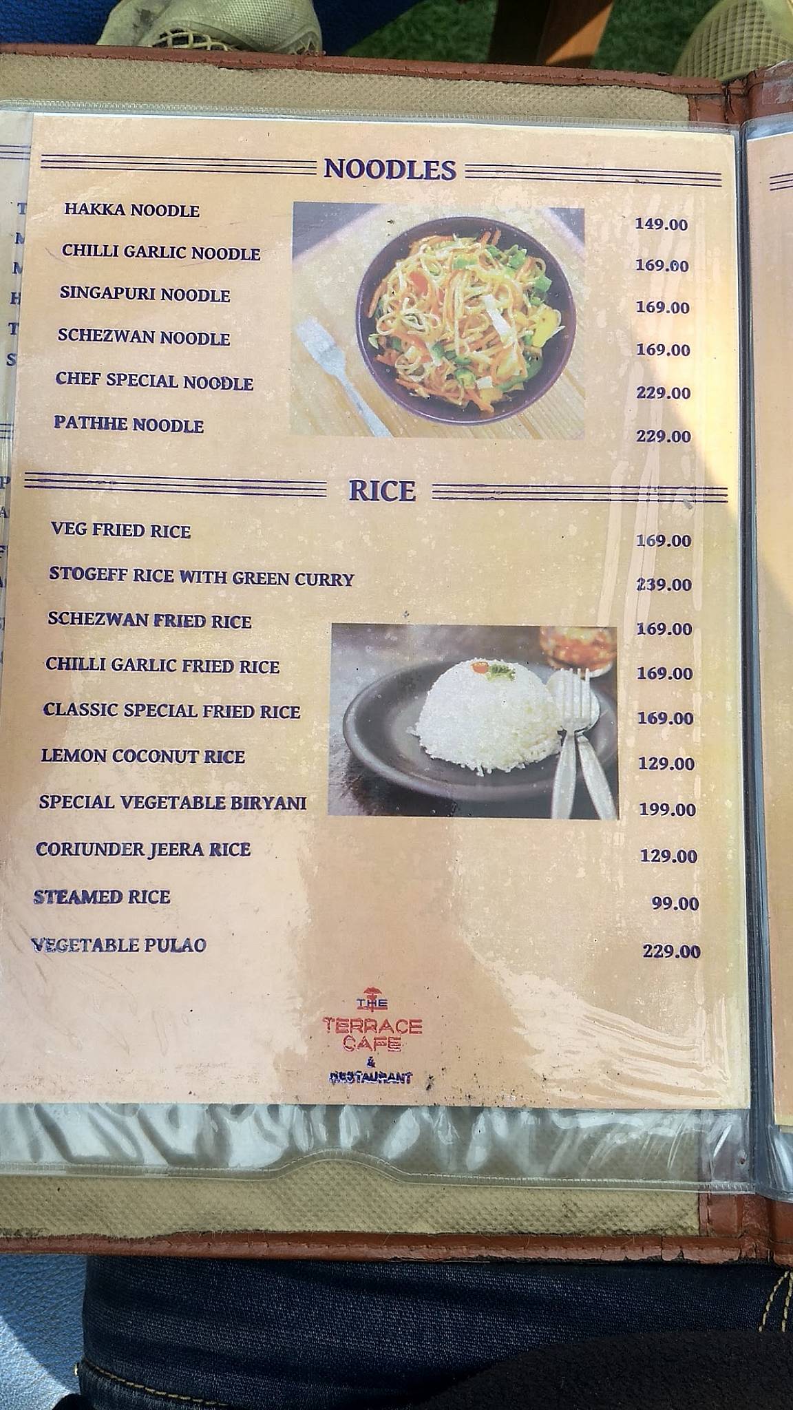 Menu at The Terrace Cafe & Restaurant, Haridwar