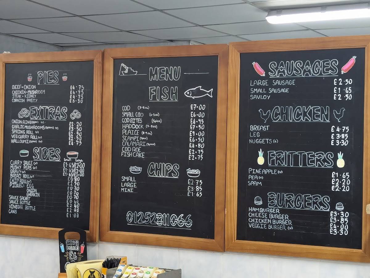 Menu at The Verne Fish & Chips fast food, Fleet