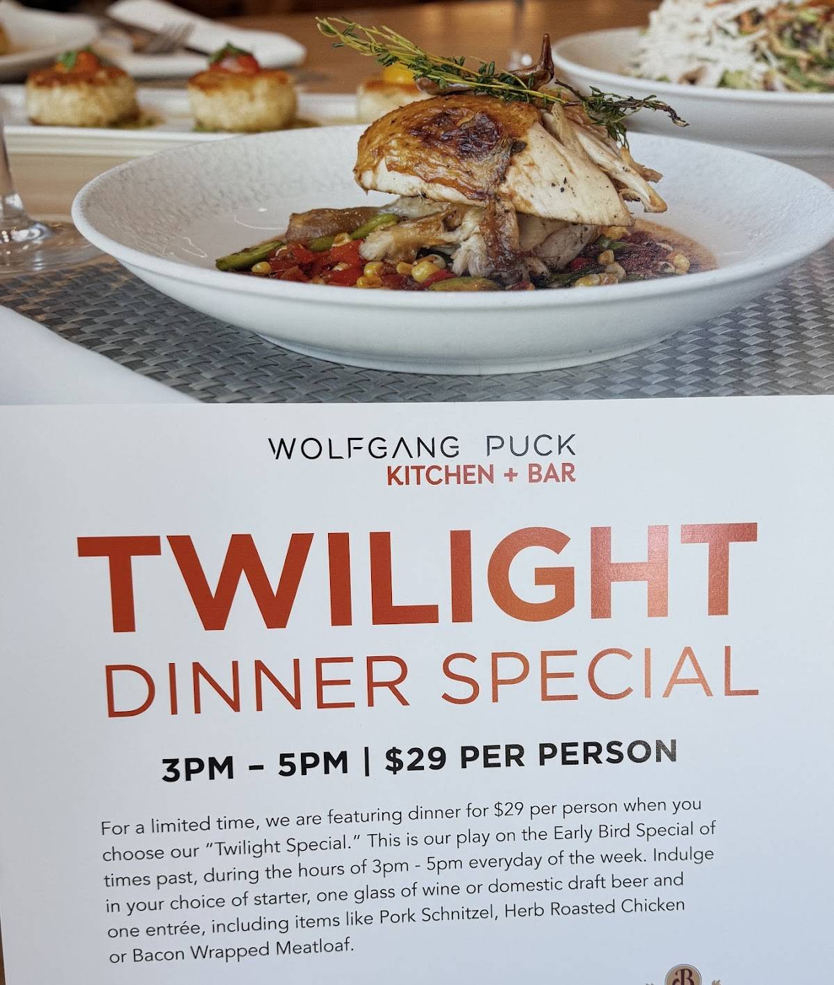 Menu at Wolfgang Puck Kitchen + Bar, The Villages