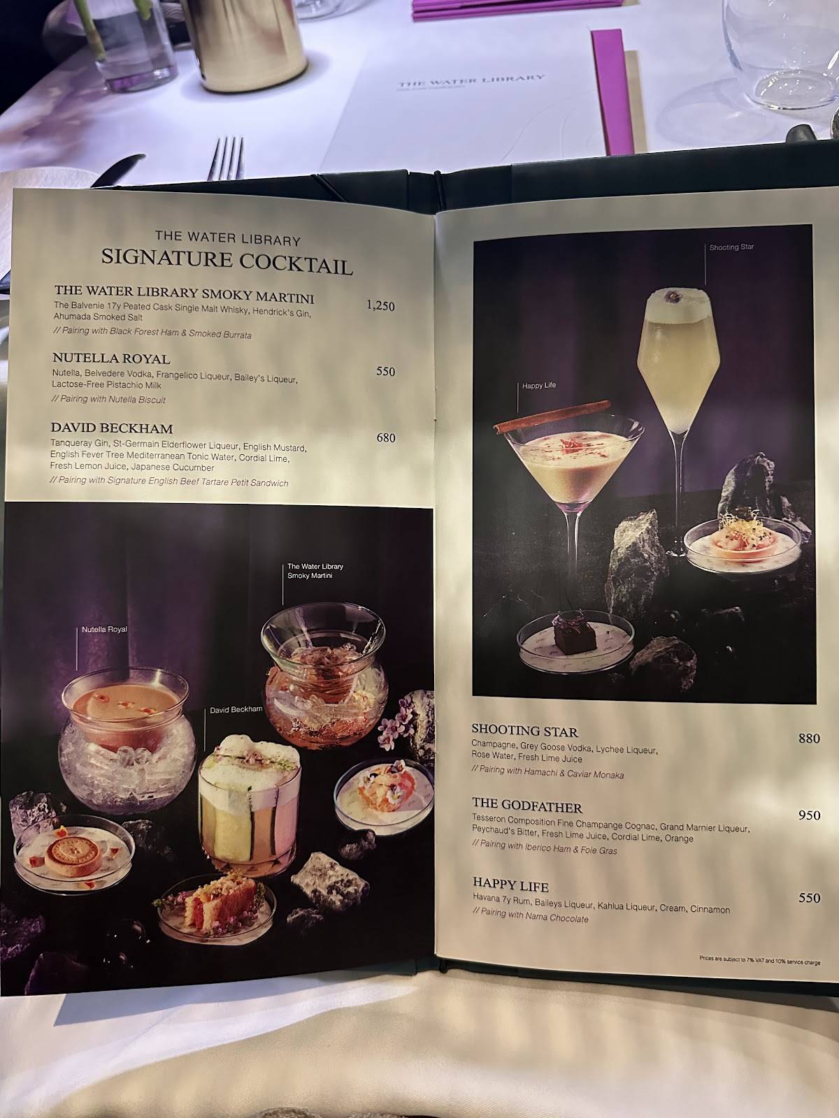 Menu at The Water Library restaurant, Bangkok, Gucci - Central Embassy ...