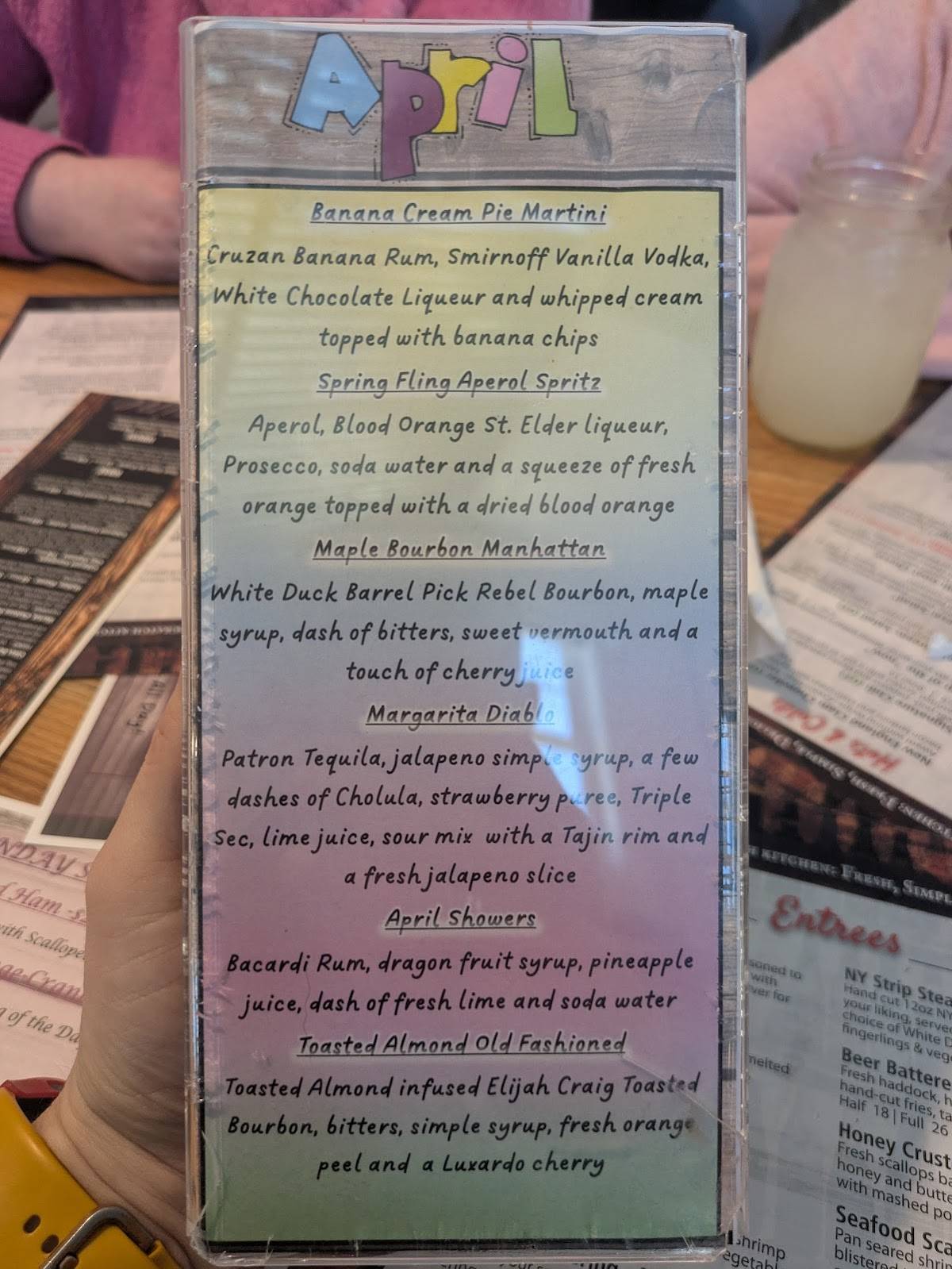 Menu at White Duck Brew Pub, Winthrop
