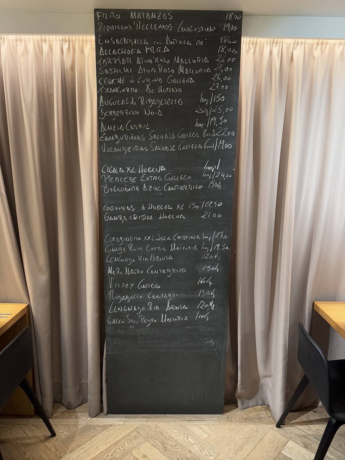 Carta de The Wine Side Restaurante de producto en Palma de Mallorca ...