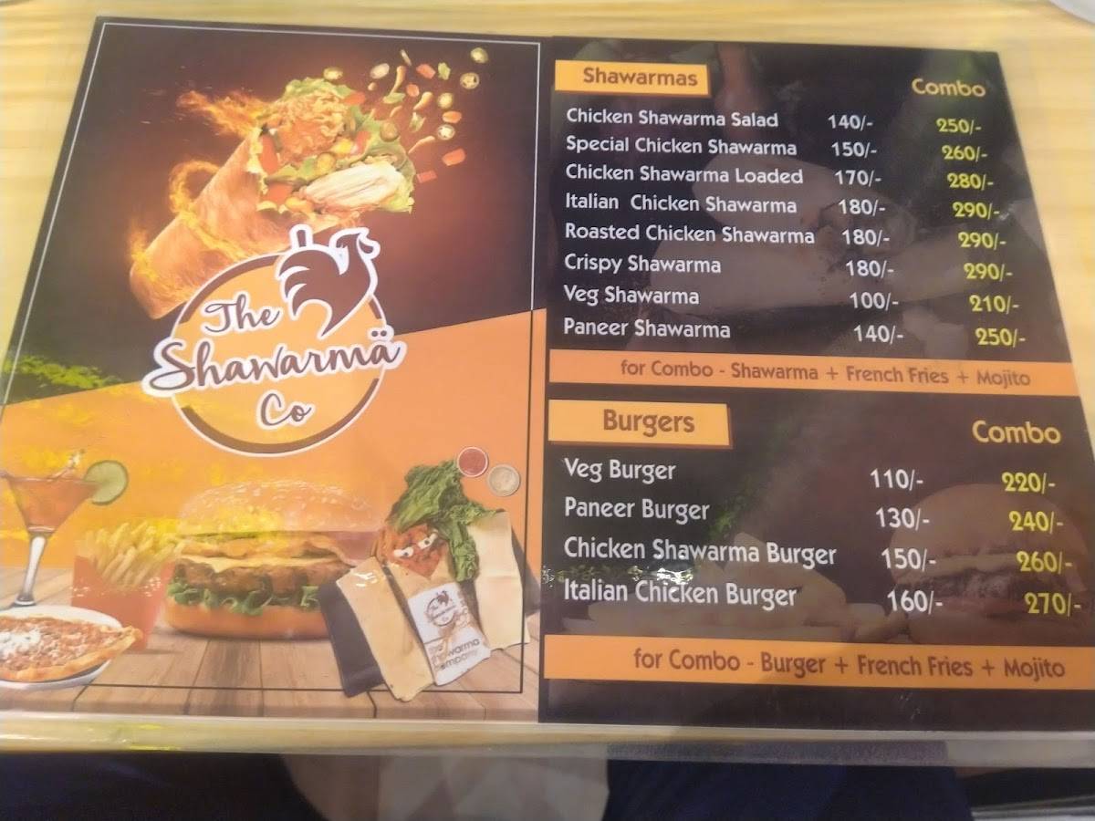 Menu at The shawarma co, Vizianagaram