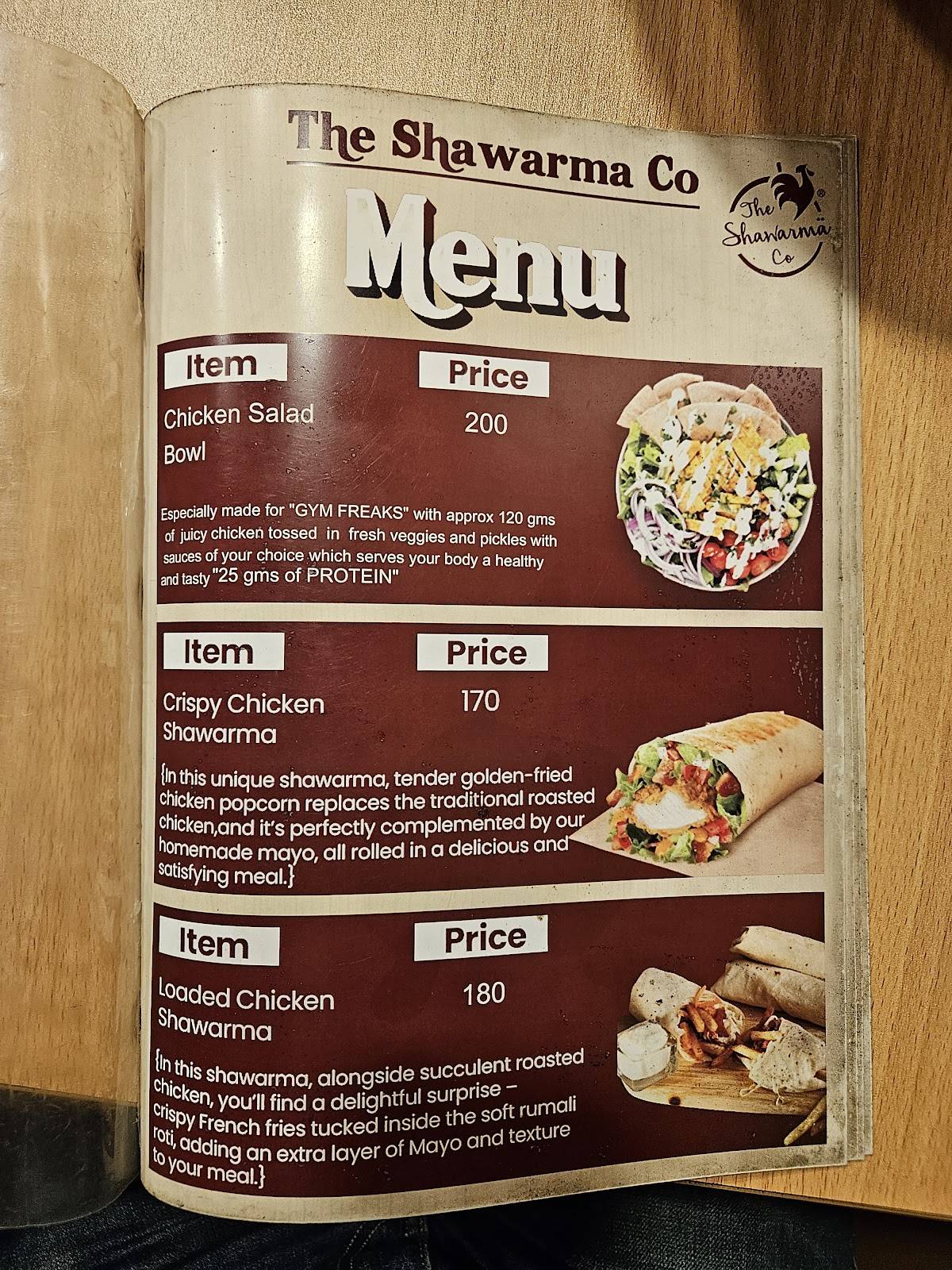 Menu at The shawarma co akkayyapalem, Visakhapatnam