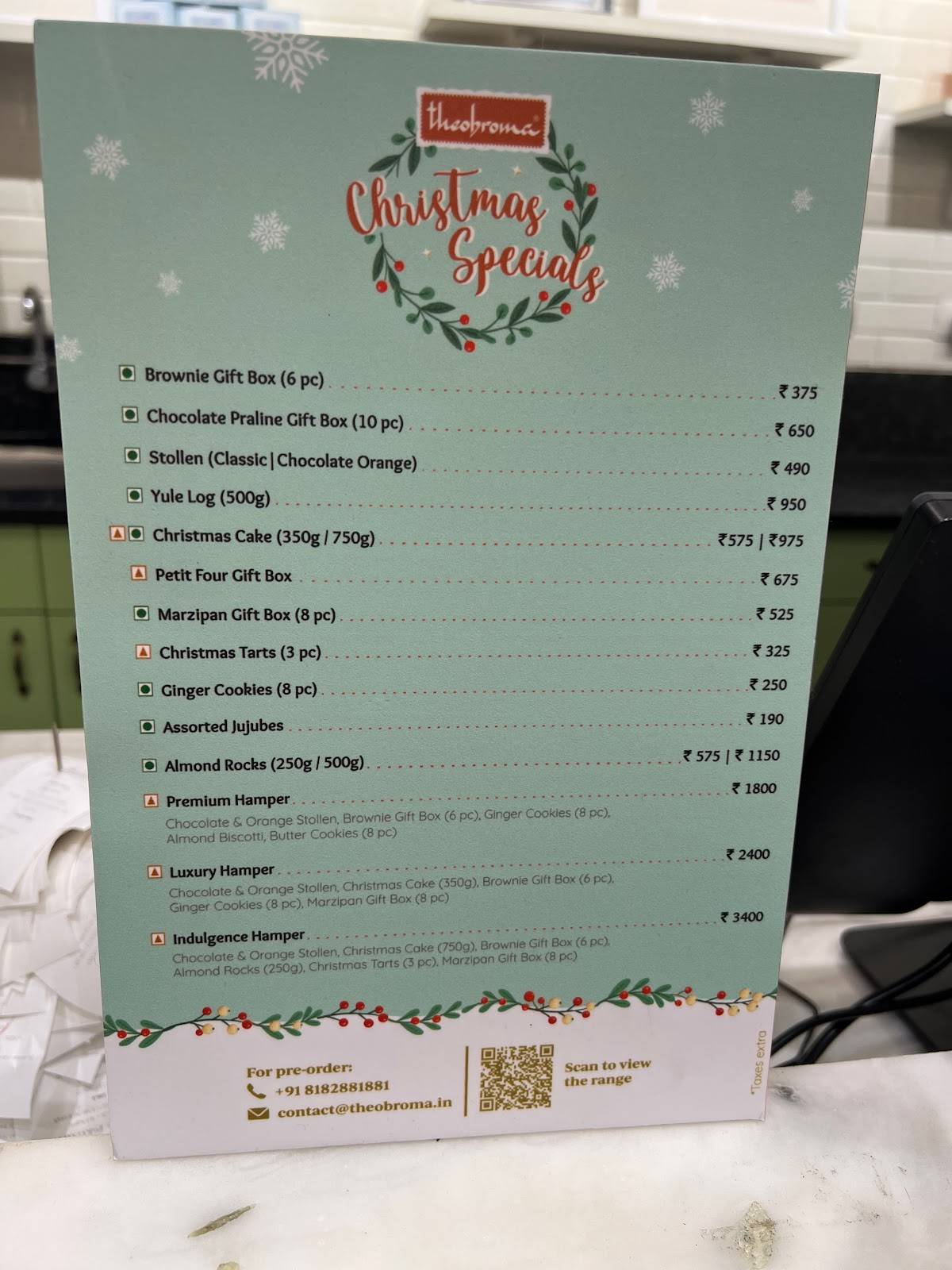 Menu at Theobroma Bakery and Cake Shop, Bengaluru, Ground Floor, Unit 1 ...