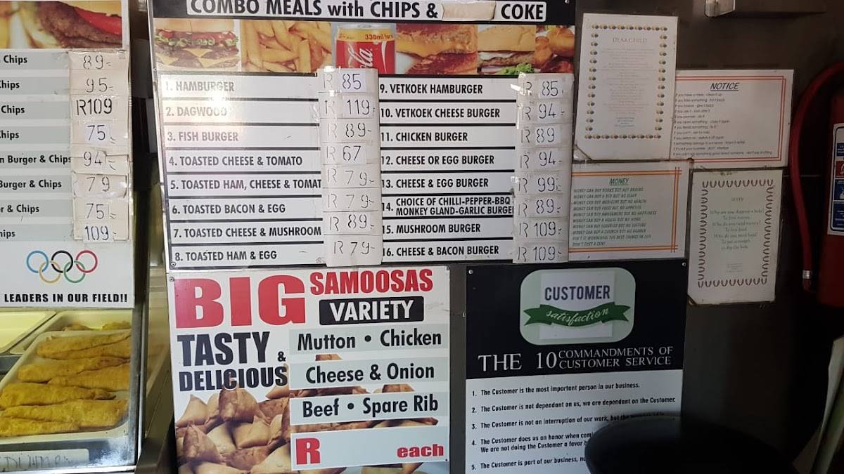 Menu at Theo's Kitchen restaurant, Centurion