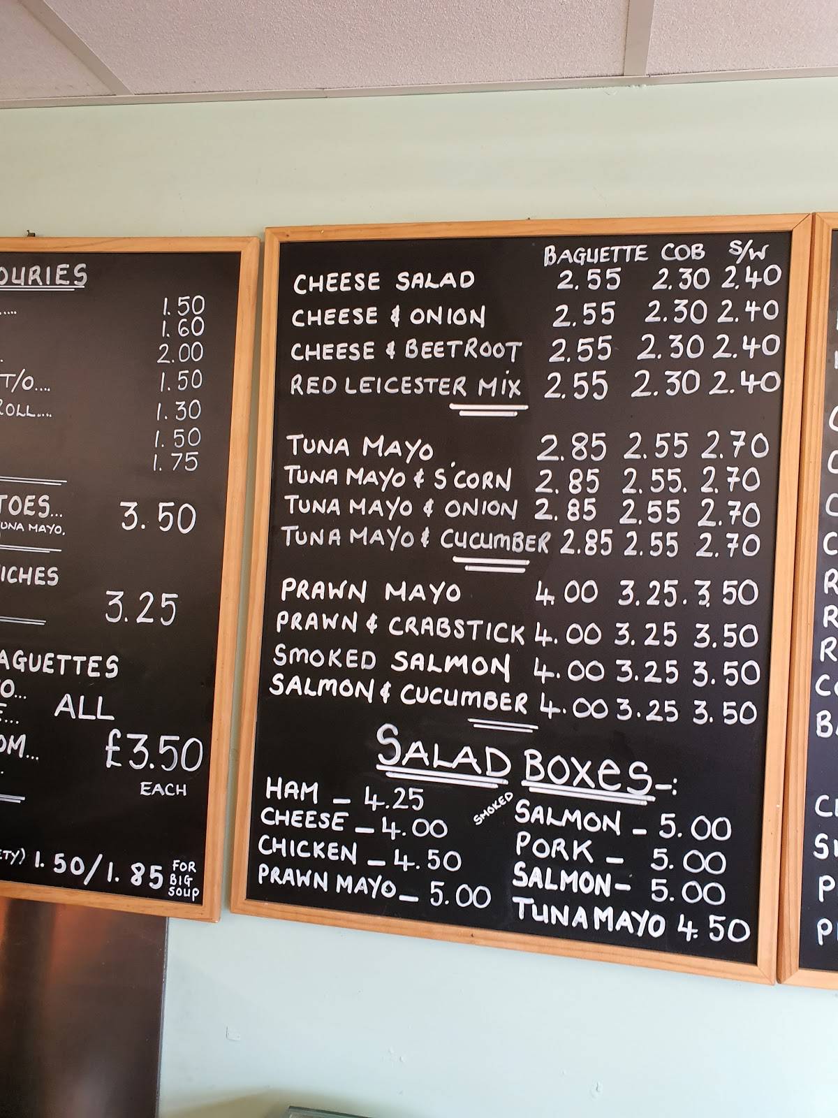 Menu at Three Pots Pantry cafe, Burbage