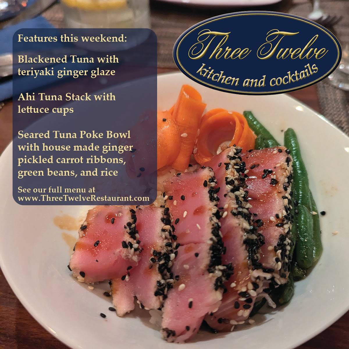 Menu at Three Twelve Kitchen and Cocktails pub & bar, Huntingdon
