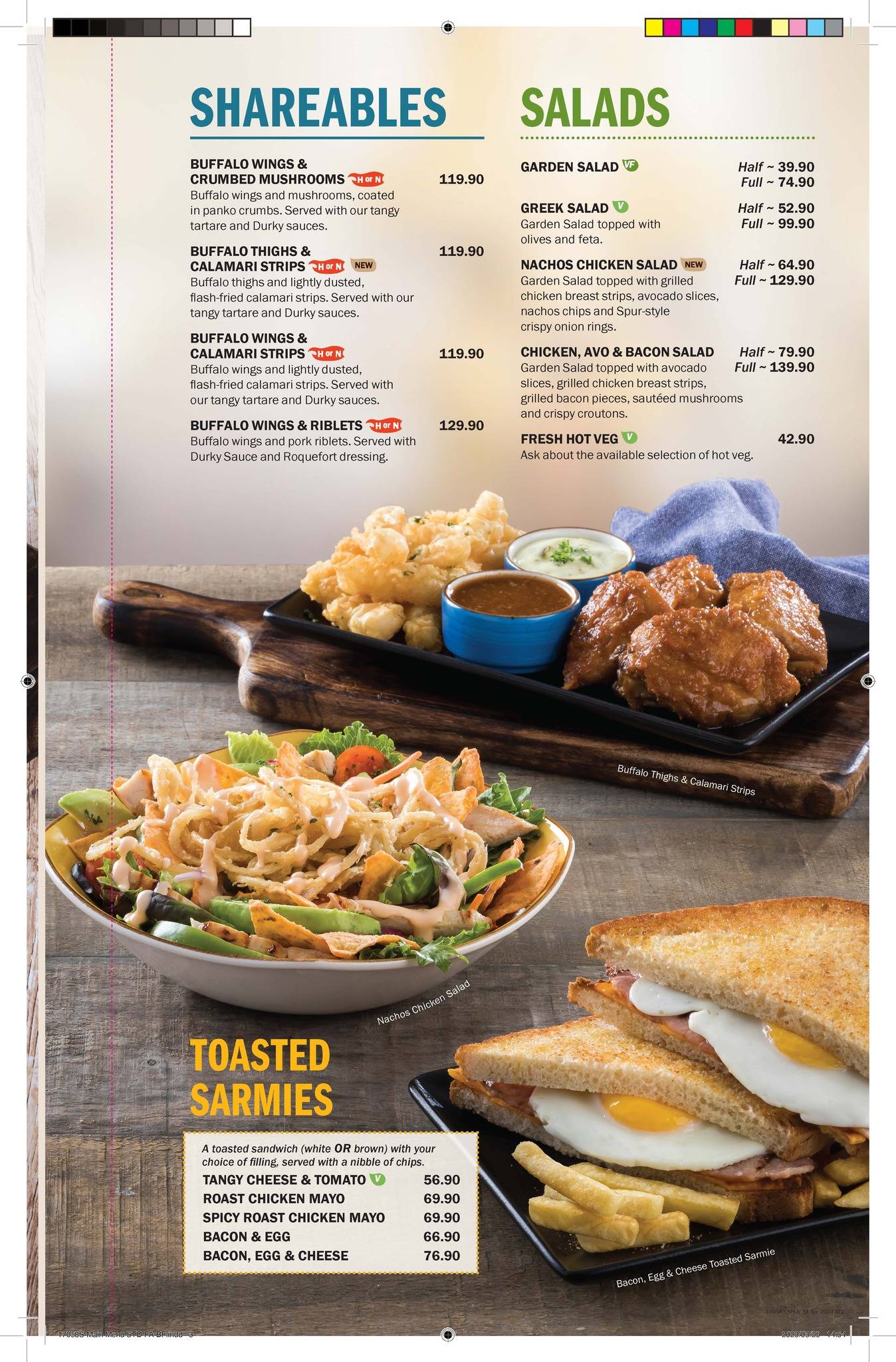 Menu at Thunder Eagle Spur restaurant, Brakpan