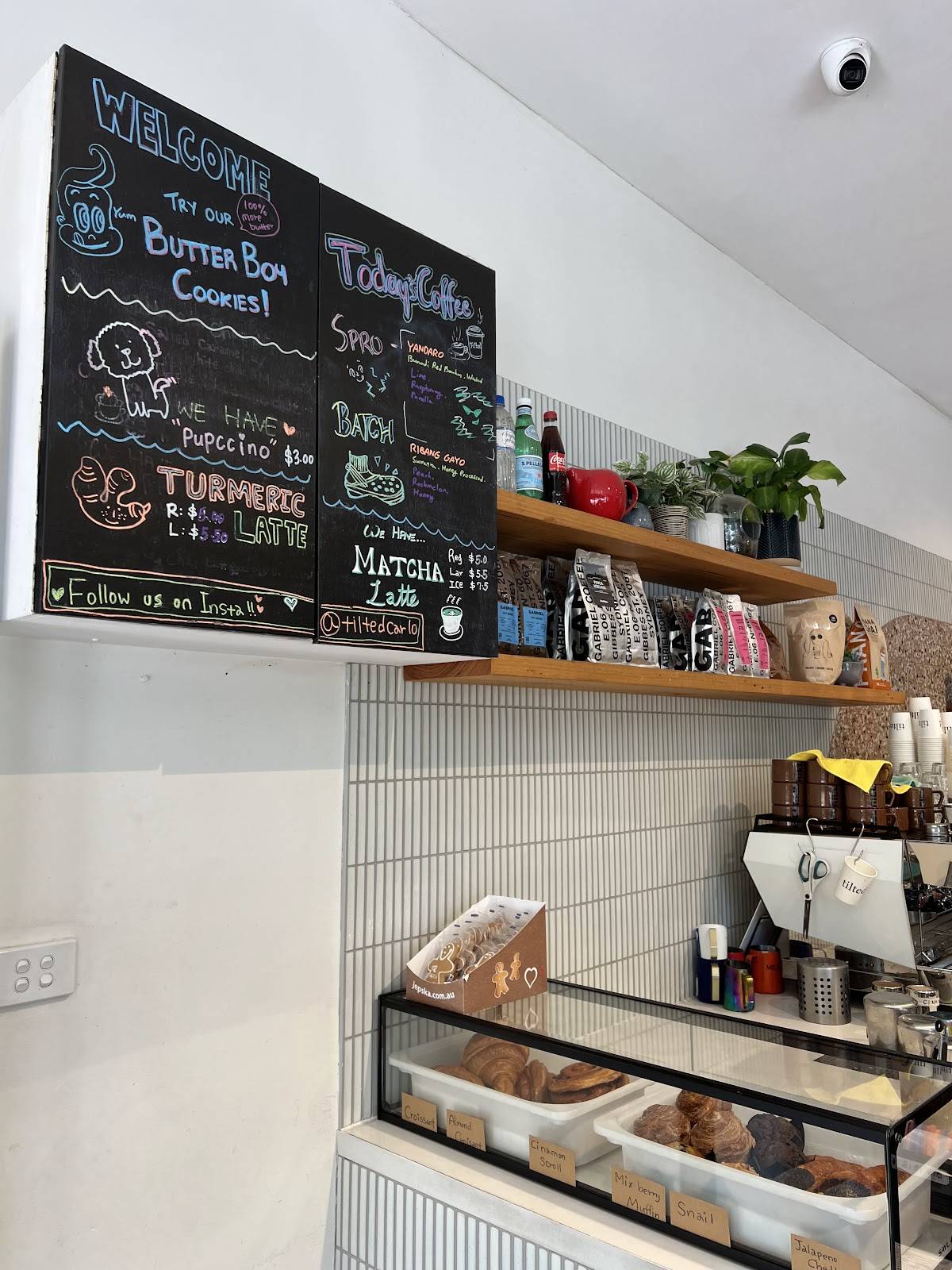 Menu at Tilted cafe, Carlingford