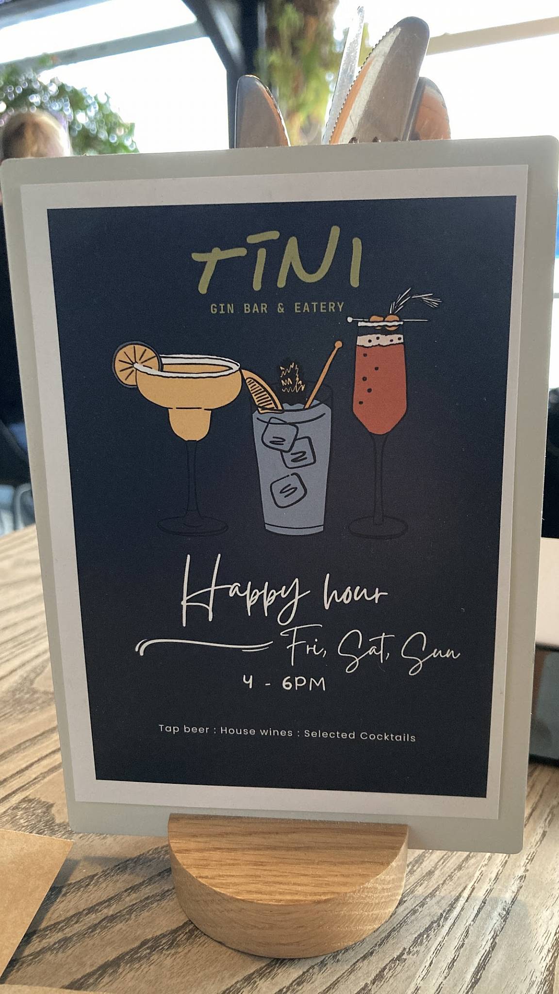 Menu at Tīni Gin Bar & Eatery, Akaroa