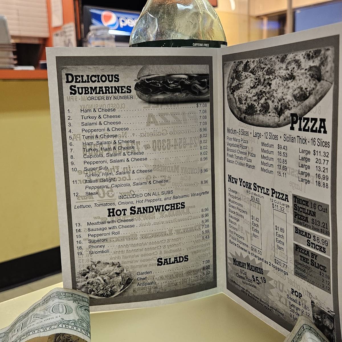 Menu at Town Mall Pizza restaurant, New Castle, 51 S Beaver St # 35