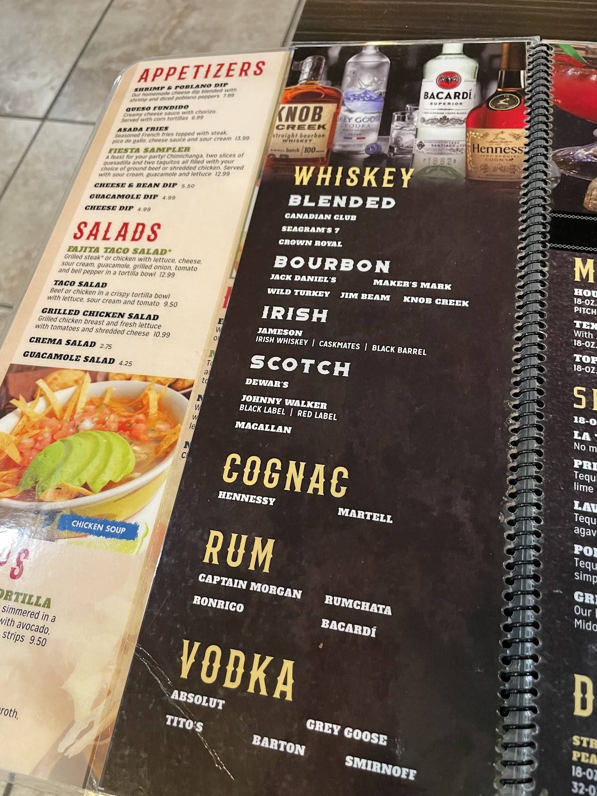 Menu at Tres Amigos restaurant, Monroe