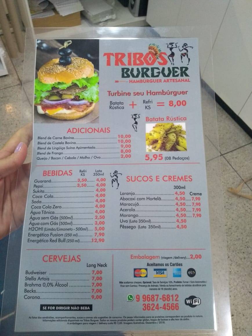 Menu em Tribos Burguer restaurante, Goiânia