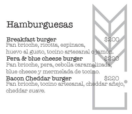 Menu at Trigo Salvaje restaurant, Mexicali