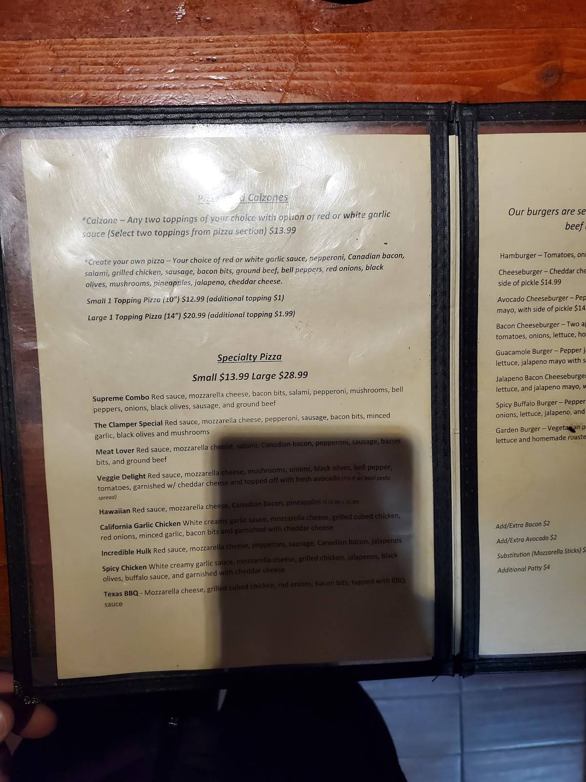 Menu at Two Rivers Cafe, Downieville, 116 Main St
