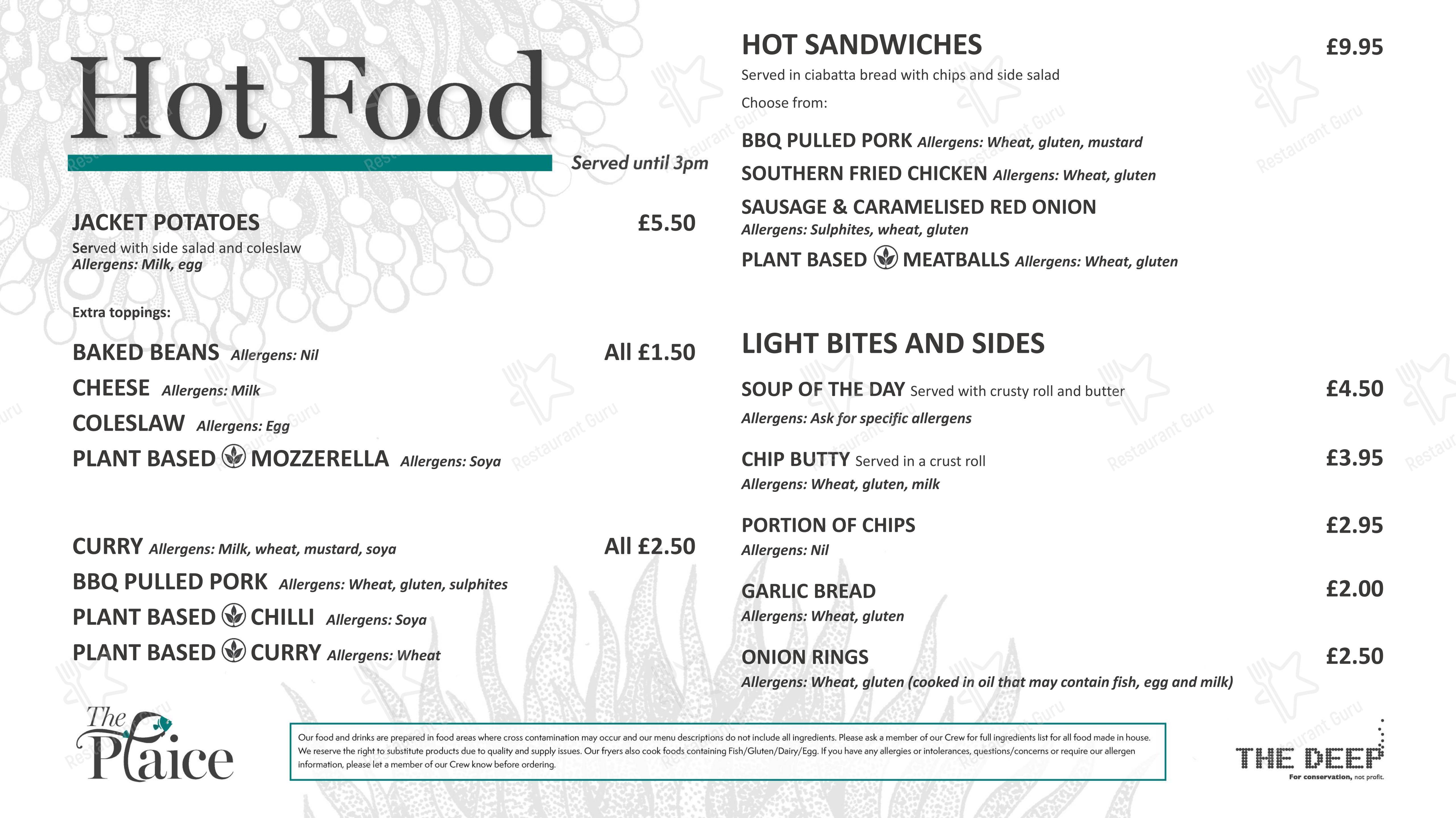 Menu at Two Rivers Restaurant, Hull