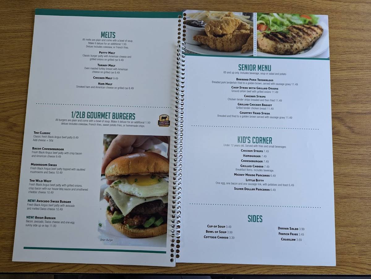 Menu at Two Sisters Restaurant, Milan