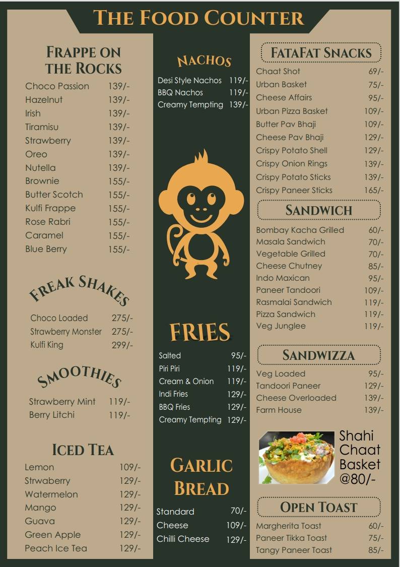 Menu at URBAN THEKA CAFE PATHANKOT, Pathankot