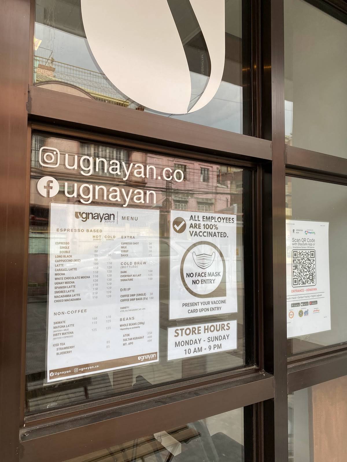 Menu at Ugnayan Coffee Shop, Taguig