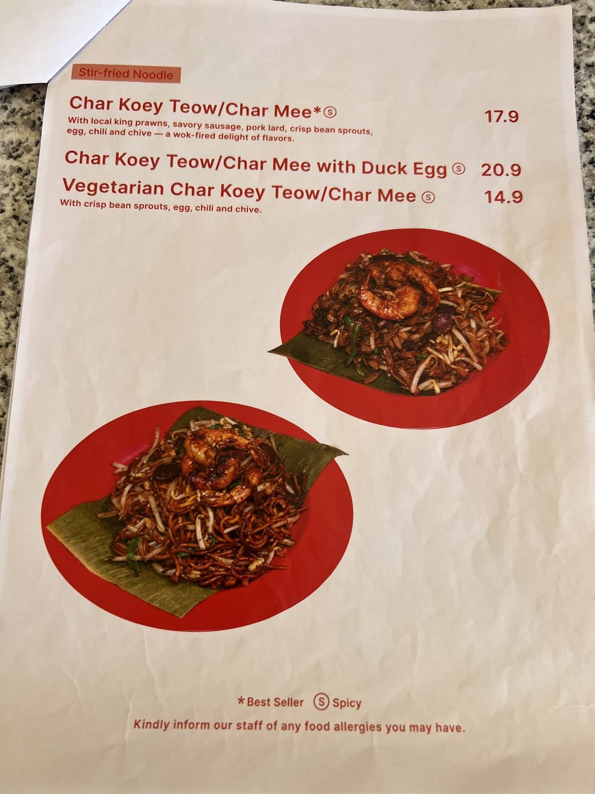 Menu at Uncle Eddie restaurant, Canning Vale