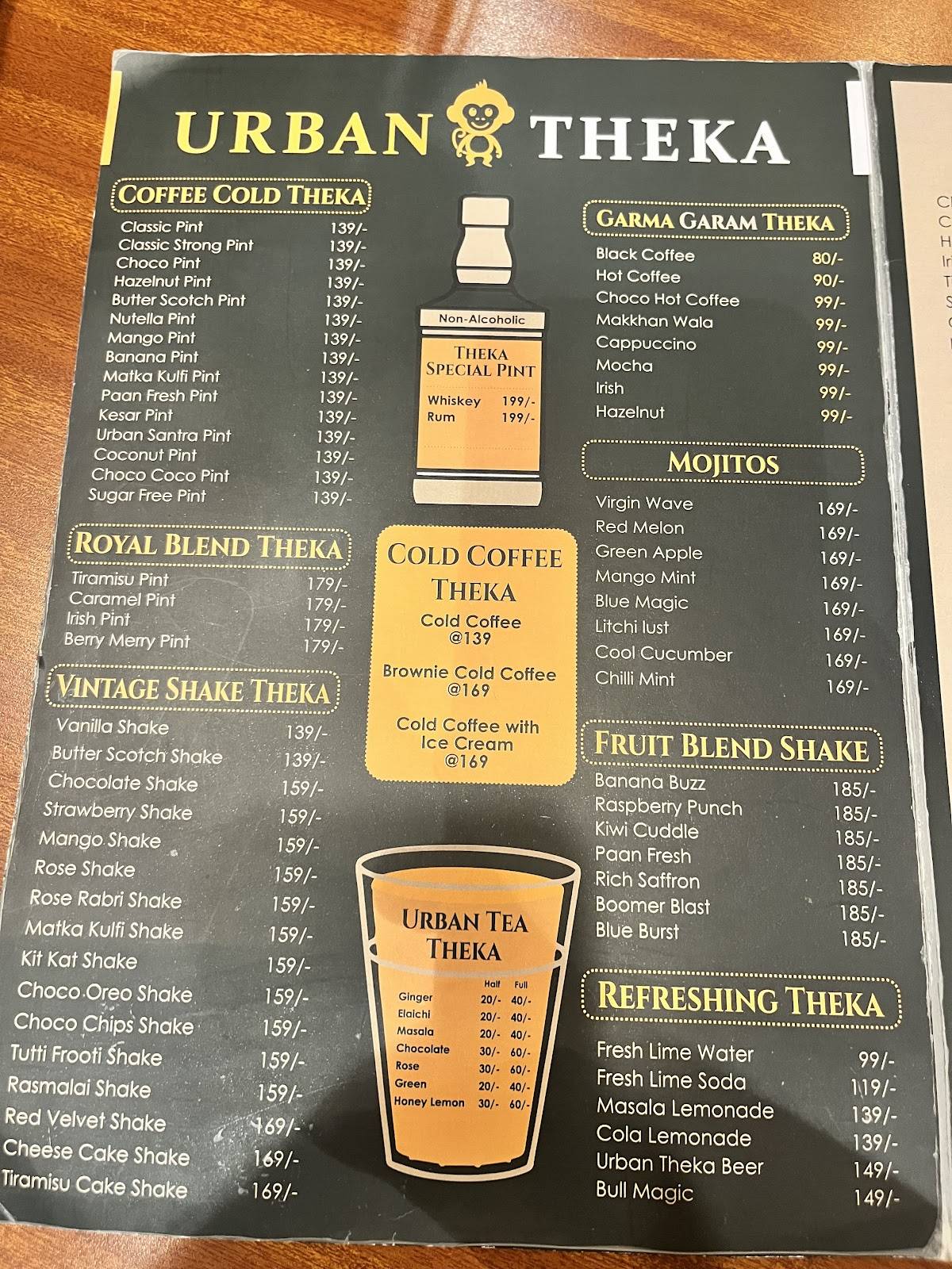Menu at Urban Theka Cafe Cafe Best Cafe In Sonipat, Sonipat