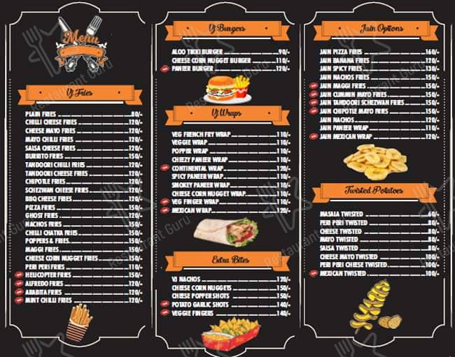Menu at Vj Cafe, Mumbai, Maheshwari Udyan