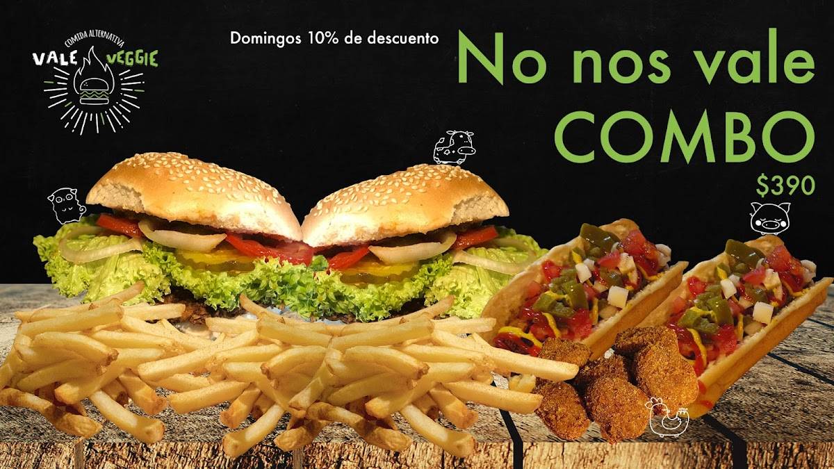 Carta del restaurante Vale Veggie, Ciudad del México