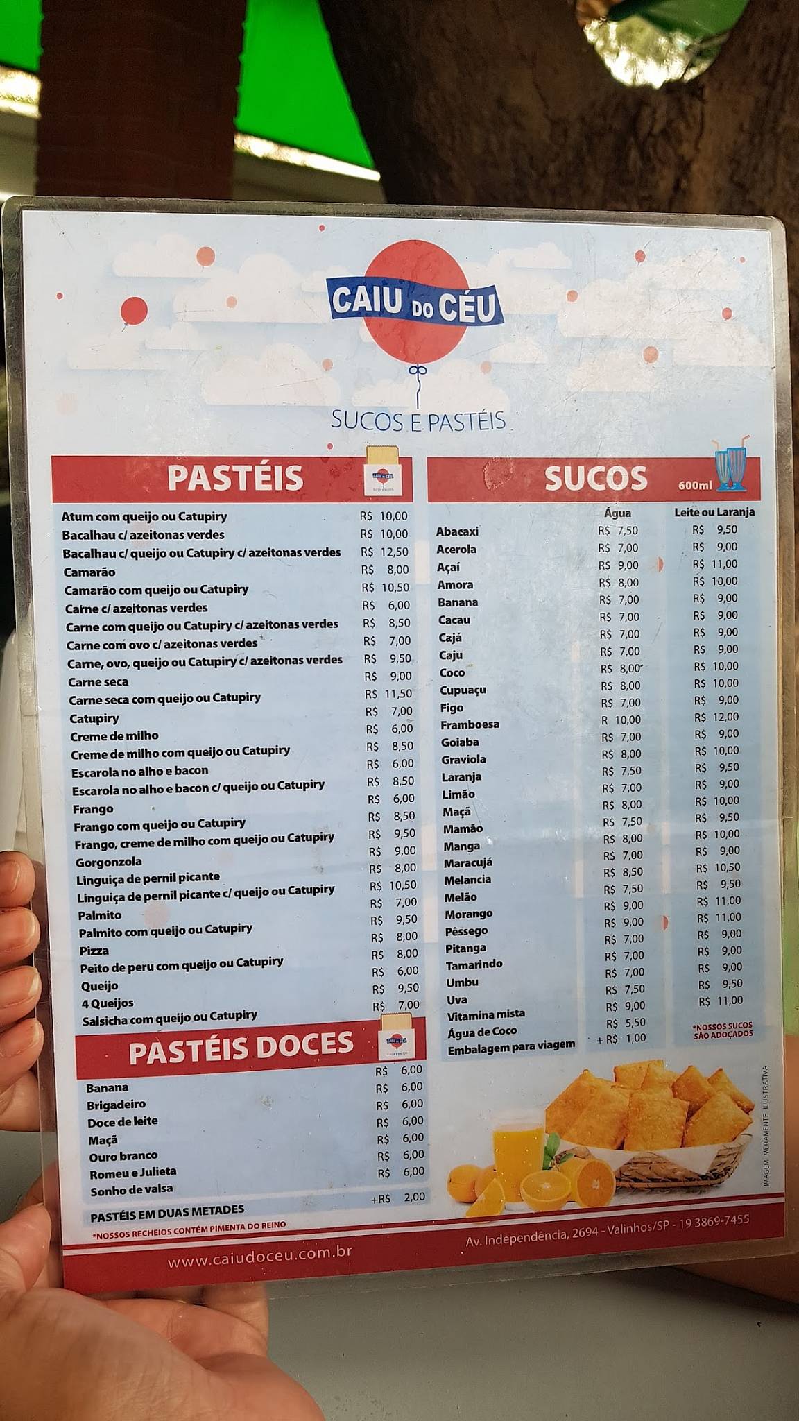 Menu em Caiu Do Céu pub & Bar, Valinhos