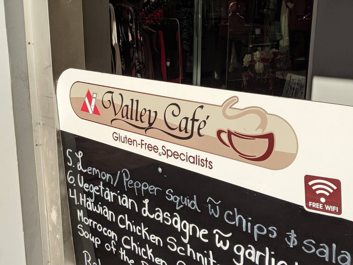 Menu at Valley Cafe, Taree, 20 Manning St