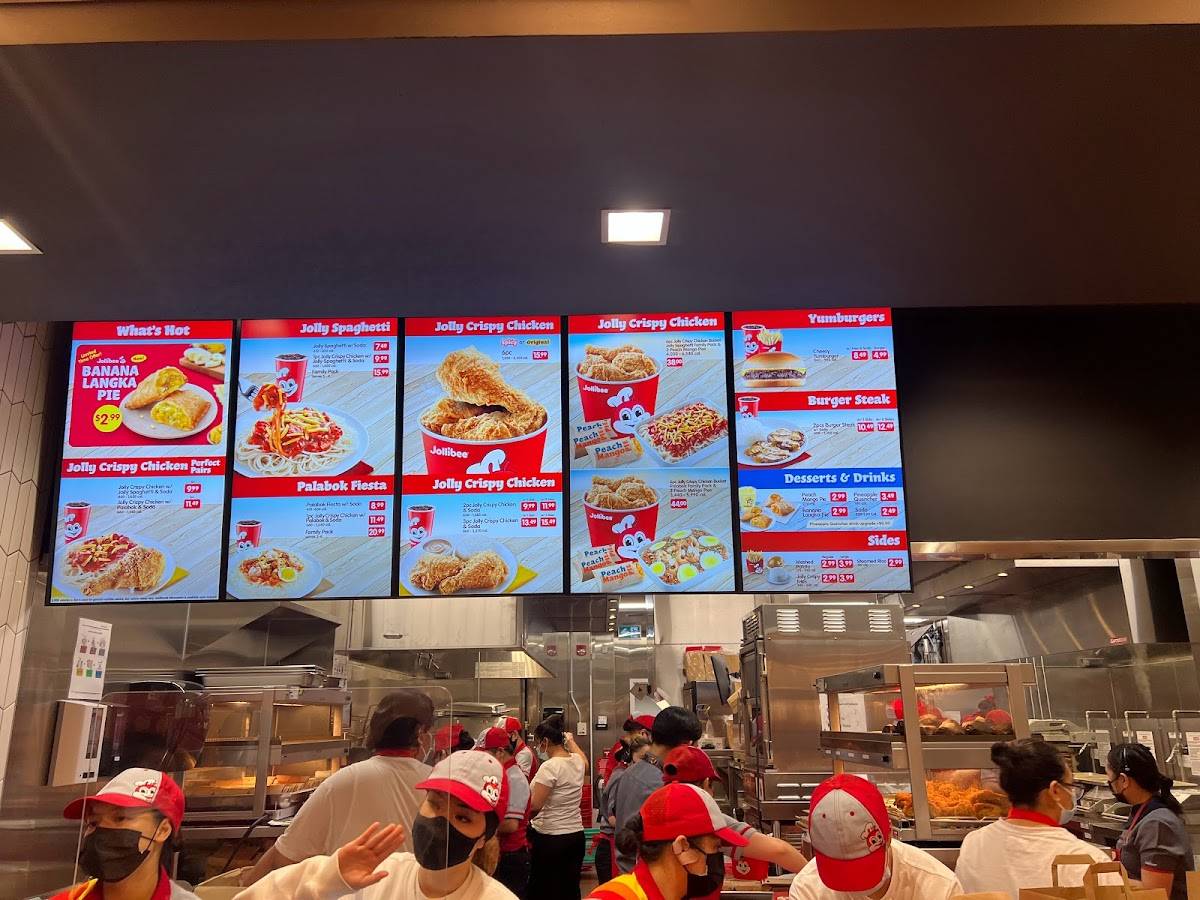 Menu at Jollibee fast food, Vancouver, 833 Granville St